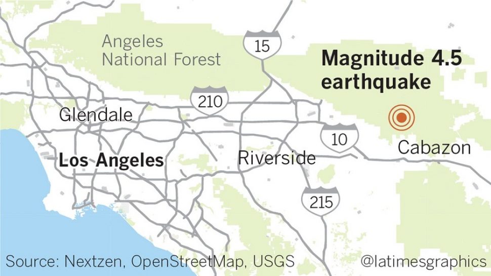 4.5 Magnitude Earthquake Centered in Riverside County Shakes SoCal ...