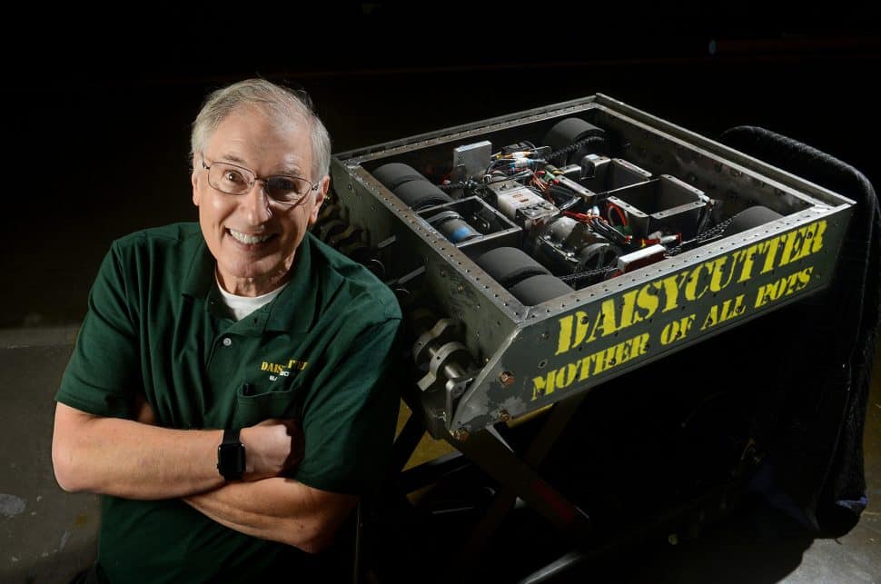 Bob Girardi's BattleBot, Daisycutter, competes in BattleBots television ...