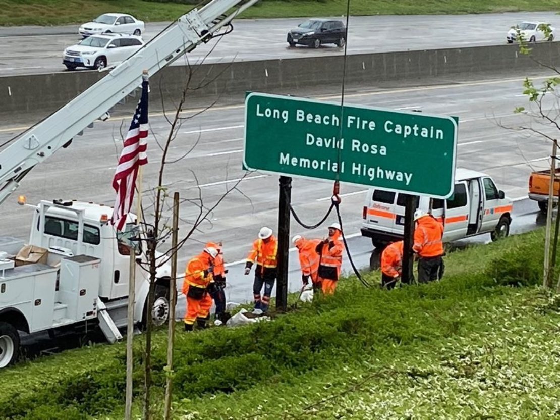 Capt. David Rosa memorial signs installed along 5 Freeway • Long Beach ...