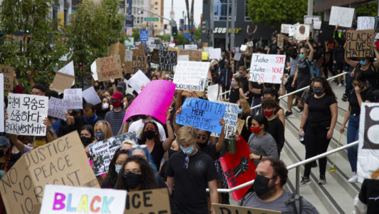 IN PHOTOS: More than 1,000 peaceful protesters marched through Downtown ...