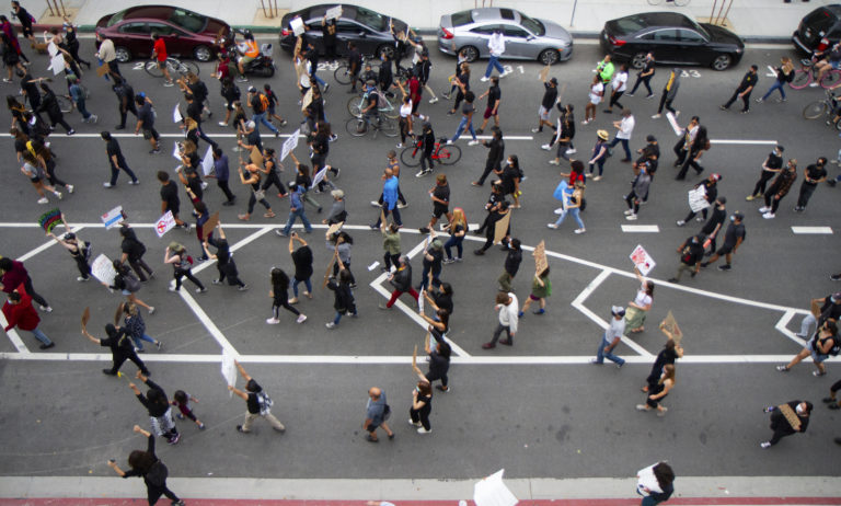 IN PHOTOS: More than 1,000 peaceful protesters marched through Downtown ...