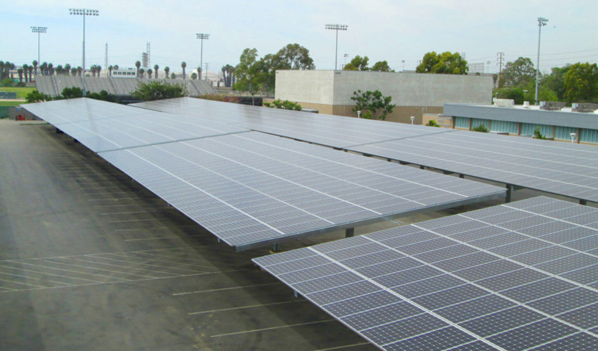 Long Beach kicks off solar canopy installation on public parking ...