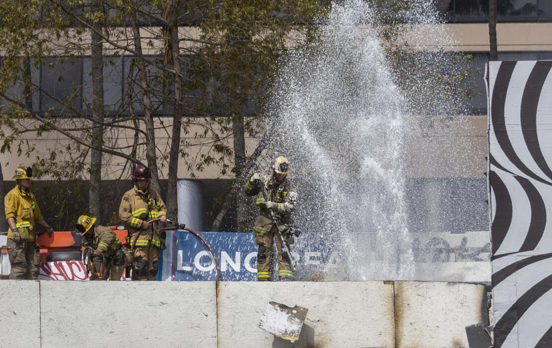 Photos: Small fire breaks out at historic Jergins Tunnel in Downtown ...