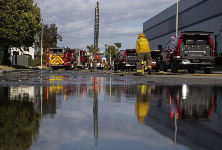 2 hospitalized in fire that turned explosive at North Long Beach ...