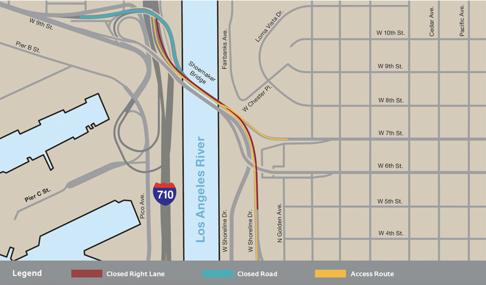 Part of 710 Freeway entrance closed indefinitely after truck damages ...