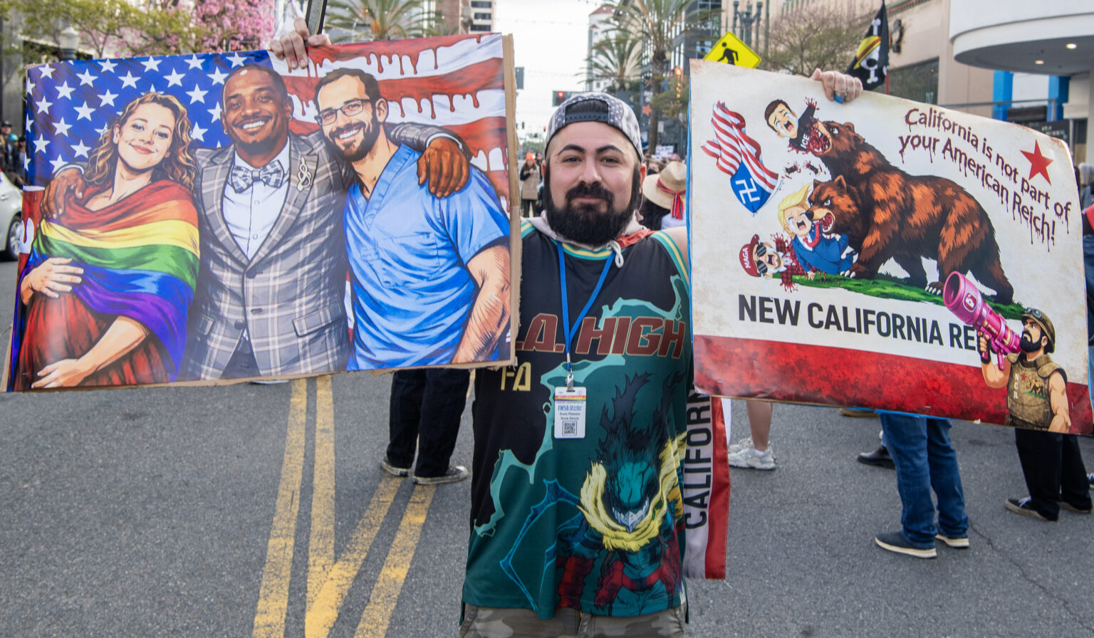 Anti-ICE protesters rally in Long Beach, condemn agents' killing of man ...