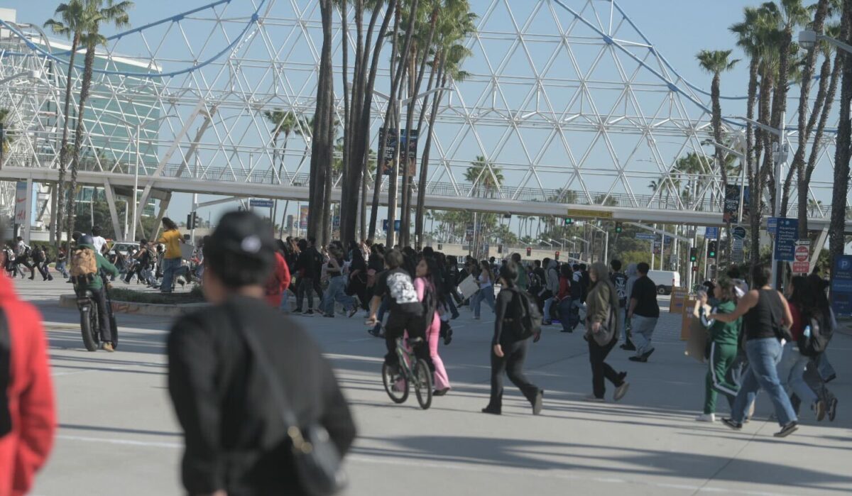 Long Beach students walk out as part of nationwide anti-ICE protest ...
