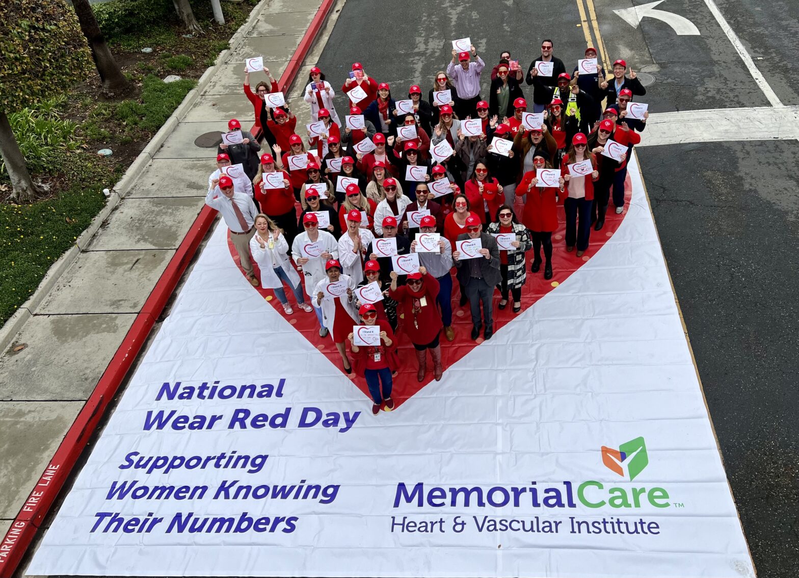 Long Beach Medical Center employees “Stand 4 Women’s Heart” by forming ...